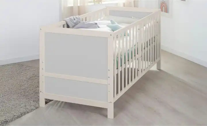 Roba Kinderbett Easy Sleep | lackiert, Hellgrau