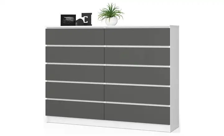 Kommode 160 cm breit | Weiß, Graphit - Bei Möbel Kraft online kaufen