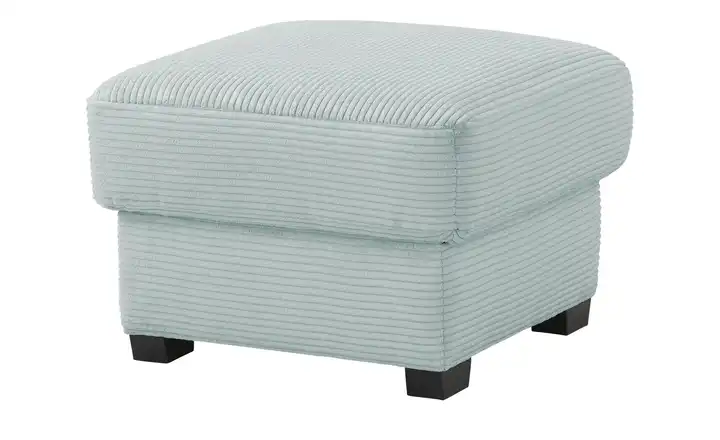 bobb Hocker mit Boxspringpolsterung | Cordstoff, Mintgrün