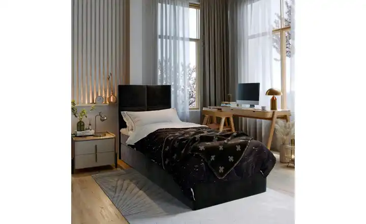 MASSENO Boxbett | 90x200 cm, Schwarz - Bei Möbel Kraft online kaufen