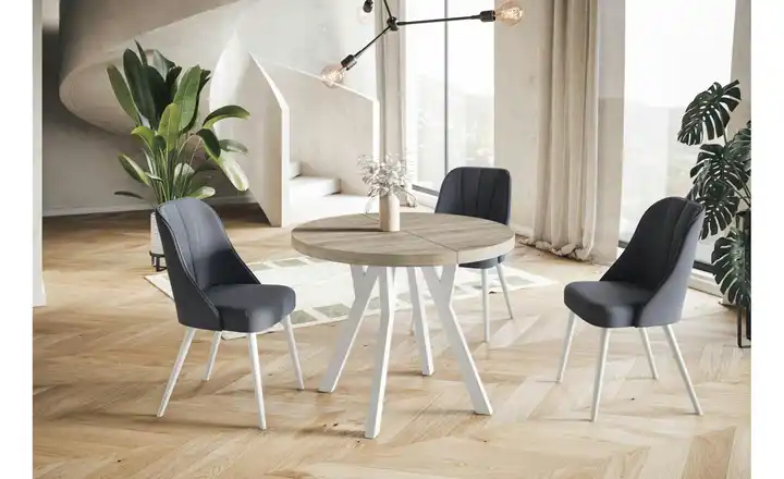 Esstisch ausziehbar | Eiche Sonoma, 80x80 - Möbel Kraft