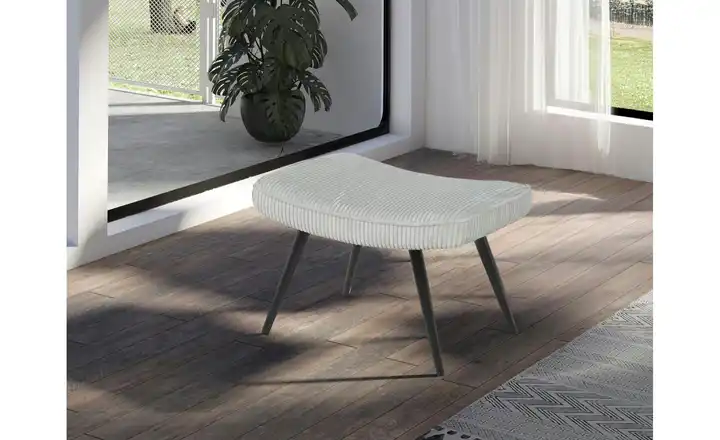 Hocker | Offwhite / Cordstoff grob - Bei Möbel Kraft online kaufen