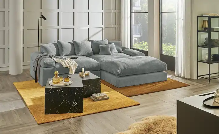 smart Ecksofa Lionore | Anthrazit, Chenille - Möbel Kraft